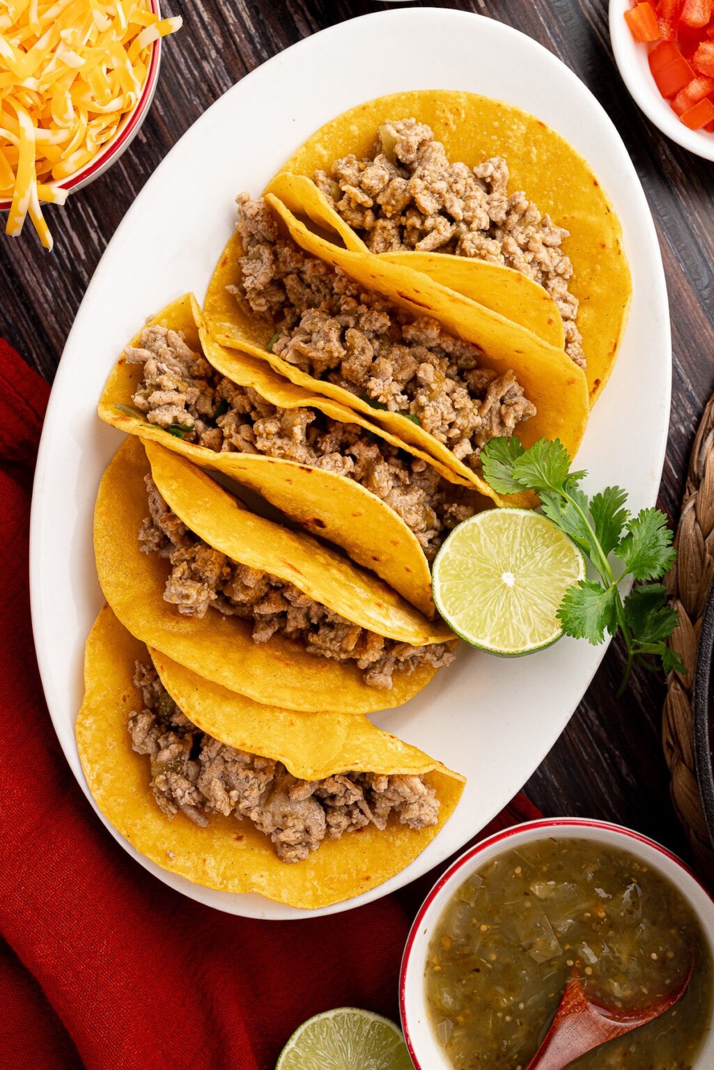 Salsa Verde Turkey Taco Meat - My Texas Kitchen
