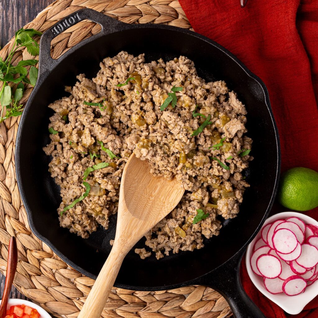 Salsa Verde Turkey Taco Meat - My Texas Kitchen